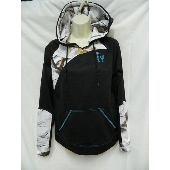 Huntworth | Tops | Huntworth Hoodie Sweatshirt Unisex Small Blackwhite ...